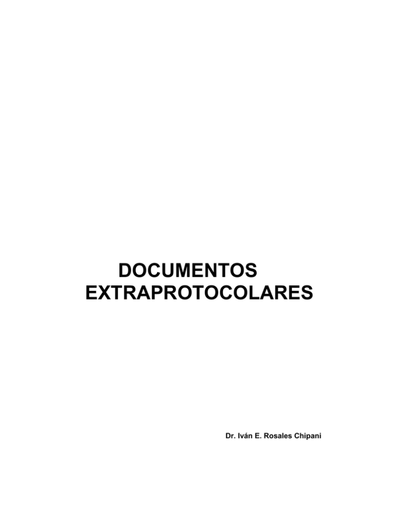 documentos extraprotocolares
