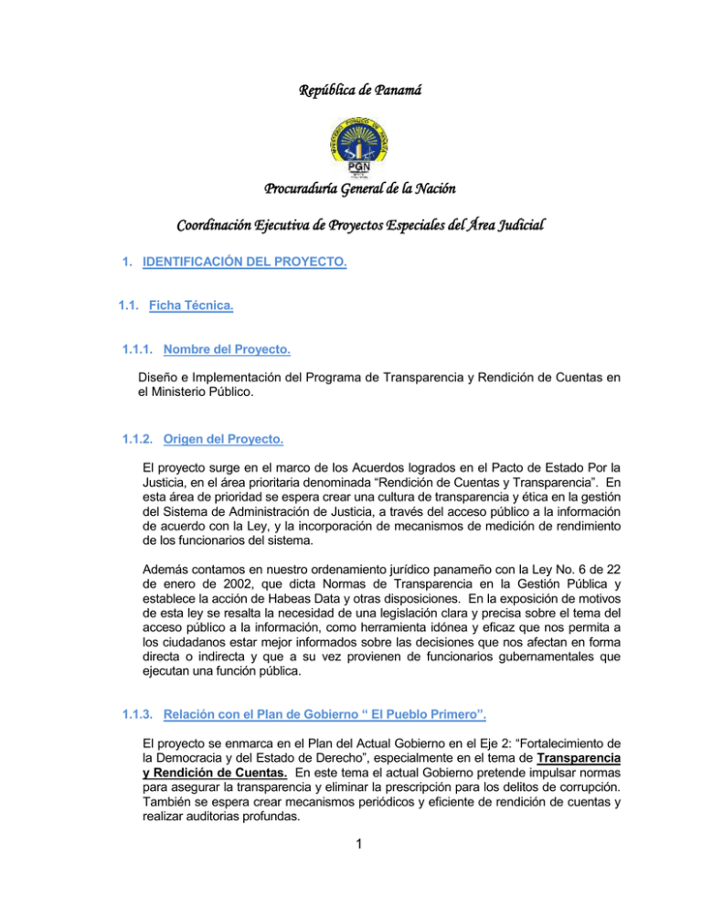 Diseño e Implementación del Programa de Transparencia y