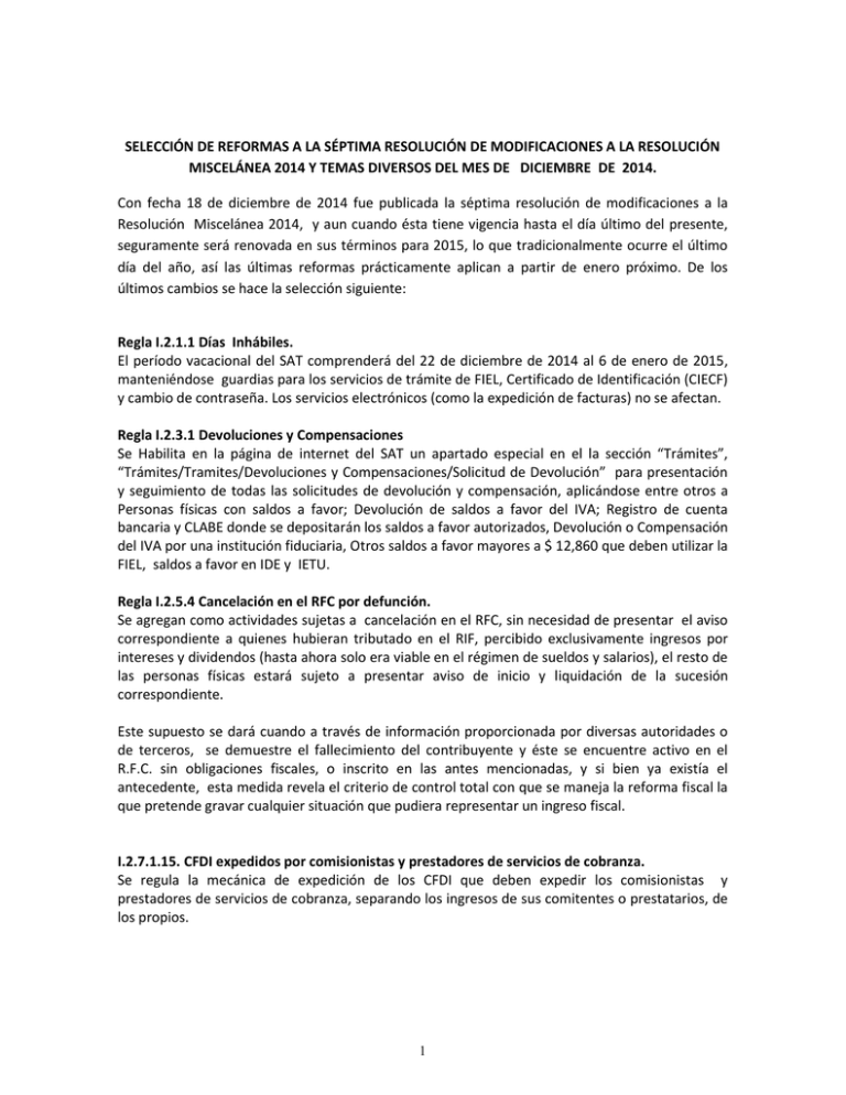 resumen septima resolucion