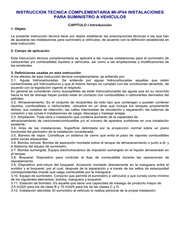 Normativas de Gasolineras.