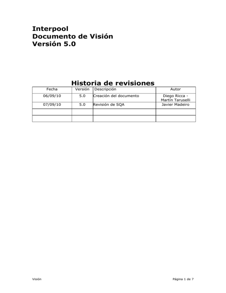 Documento de Visión