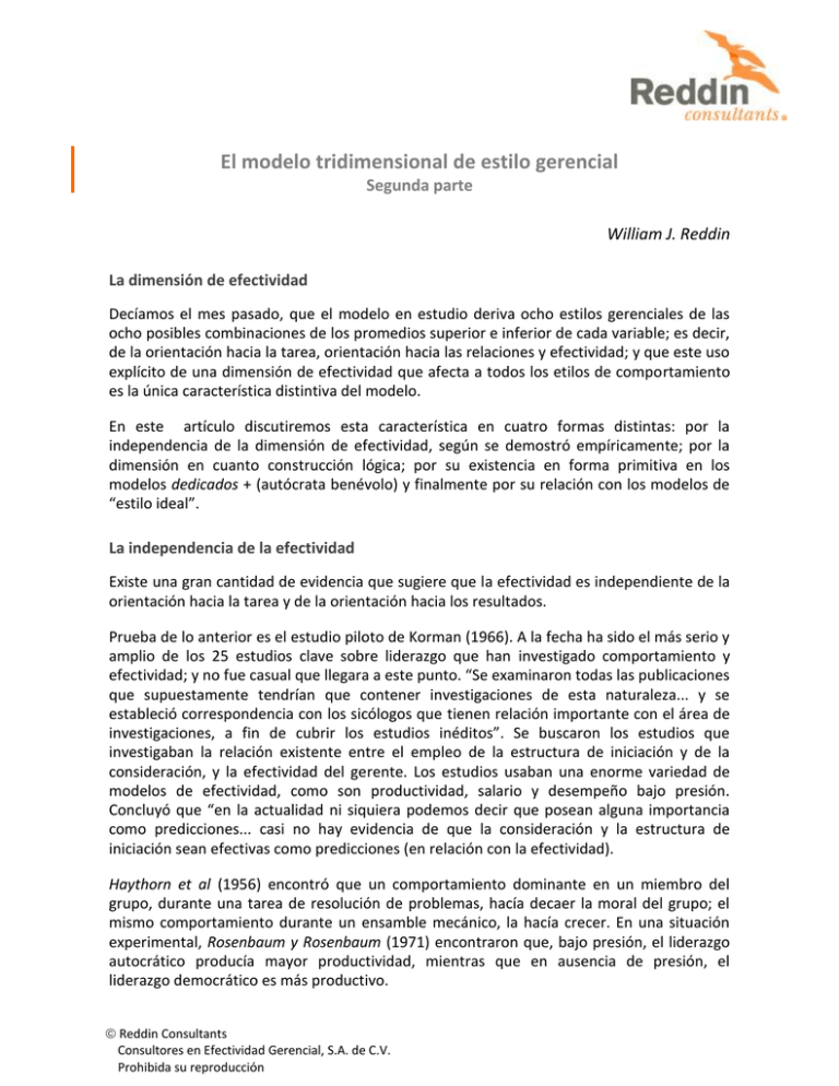 El modelo tridimensional