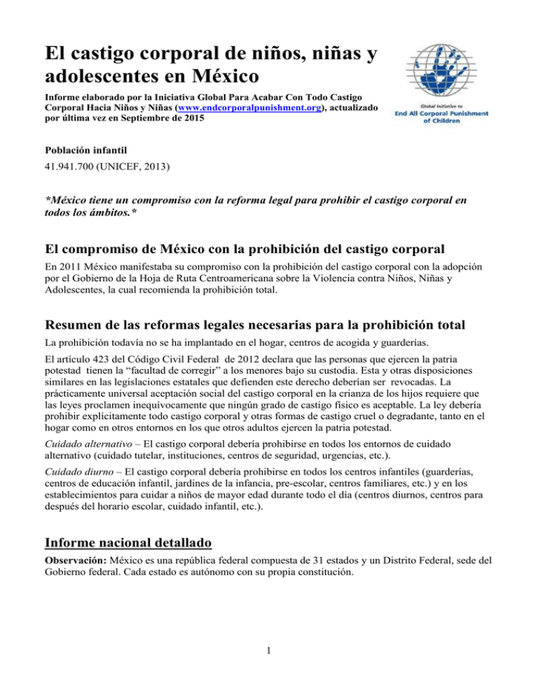El compromiso de México con la prohibición del castigo corporal