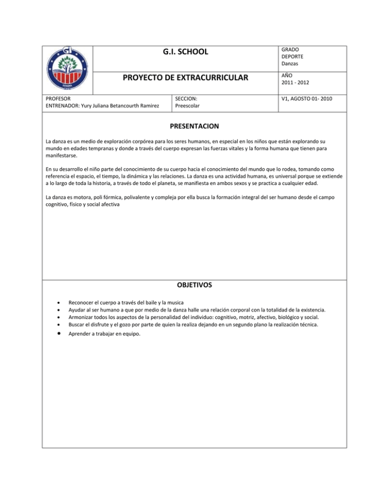 proyecto de extracurricular - DANCE-GI