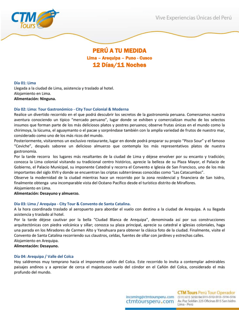 perú a tu medida - CTM Tours