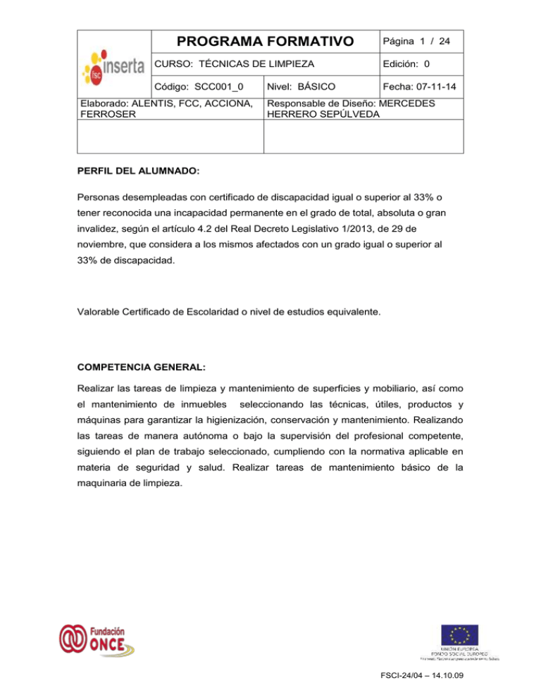 PROGRAMA FORMATIVO