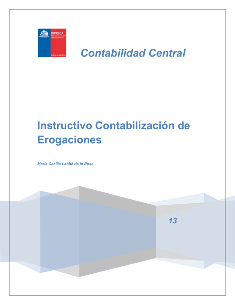 INSTRUCTIVO CONTABILIZACIÓN DE EROGACIONES