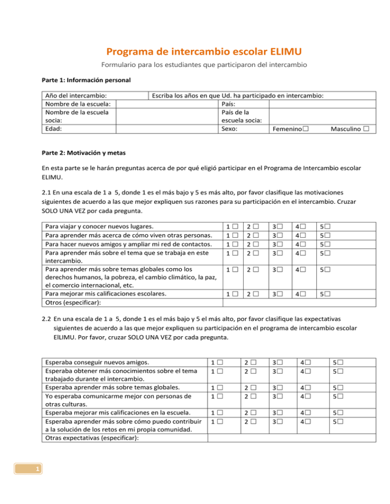 Programa de intercambio escolar ELIMU