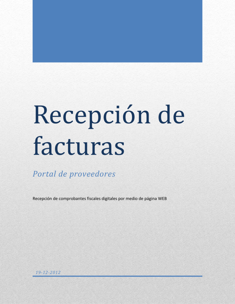 Recepción de facturas