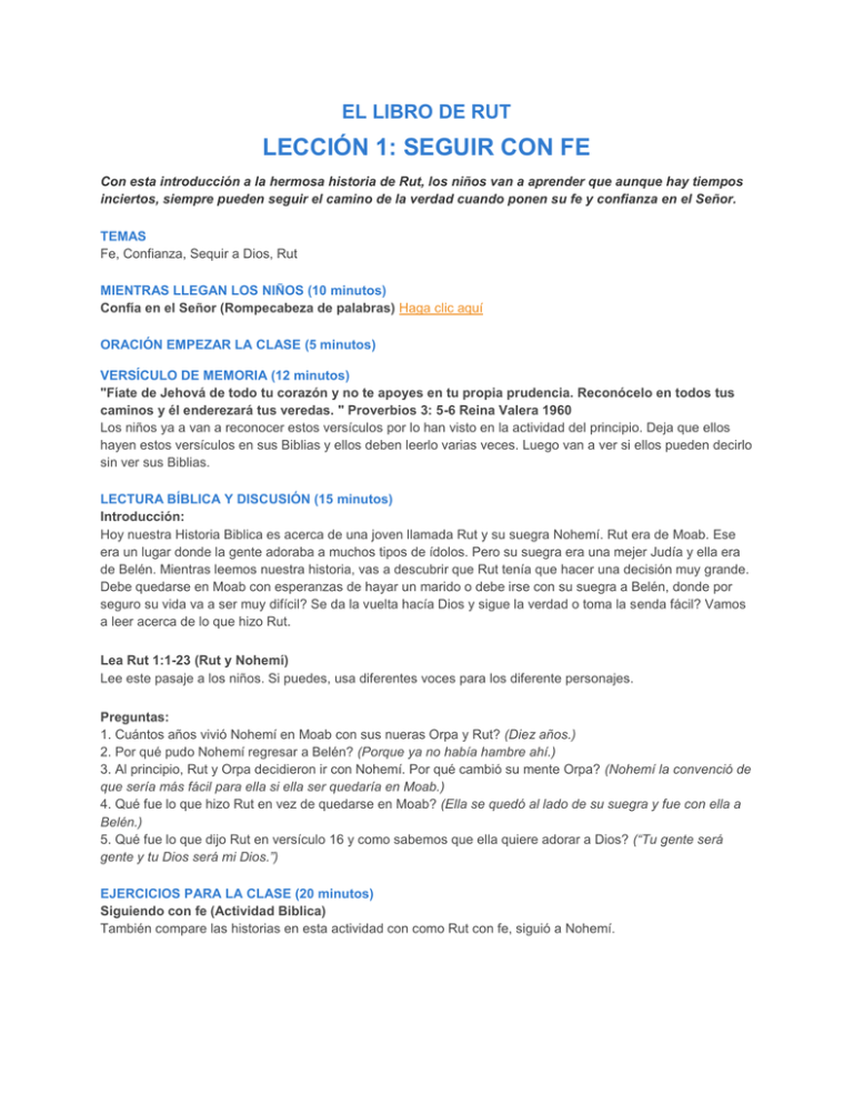 el libro de rut 1 - Ebenezer Spokane