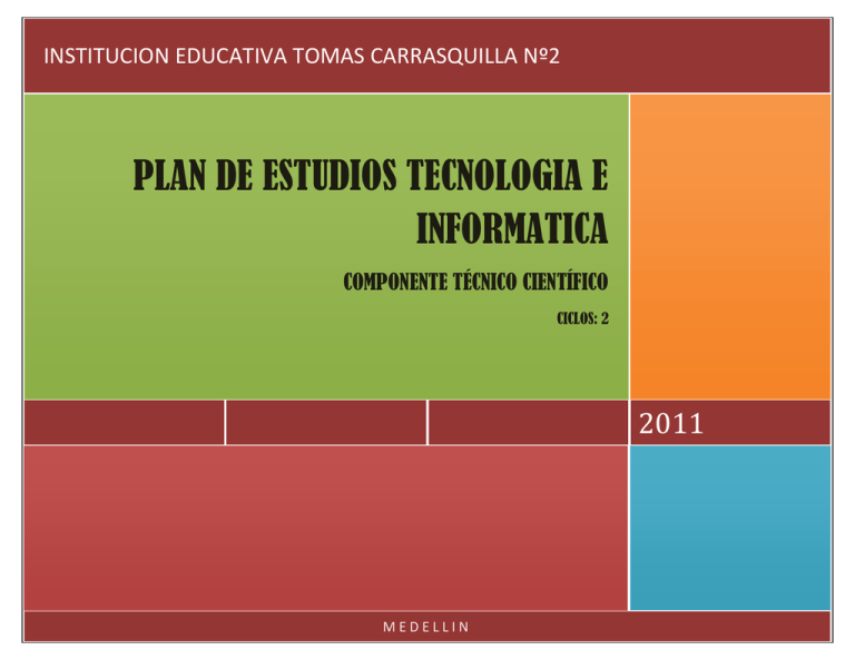 plan de estudios tecnologia e informatica