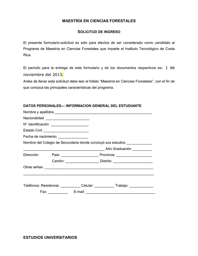 Formulario de Ingreso