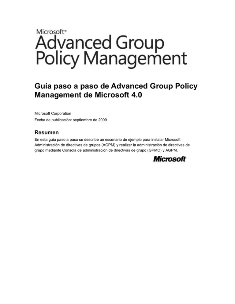 Pasos para instalar y configurar AGPM