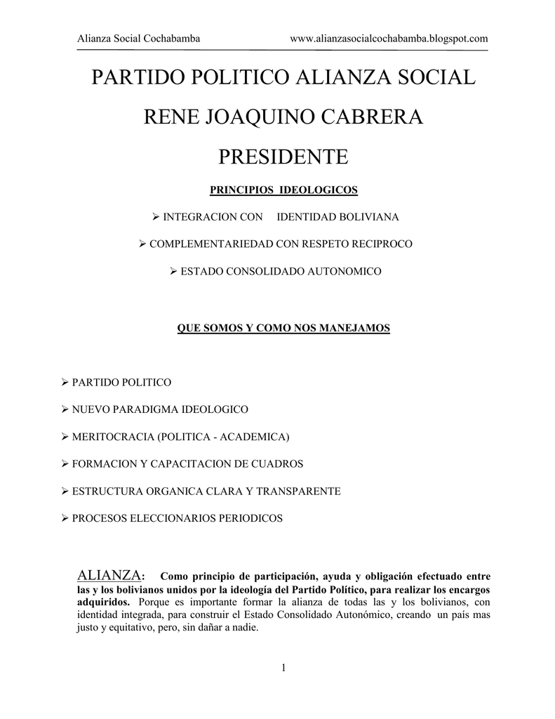 Resumen Principios Ideológicos