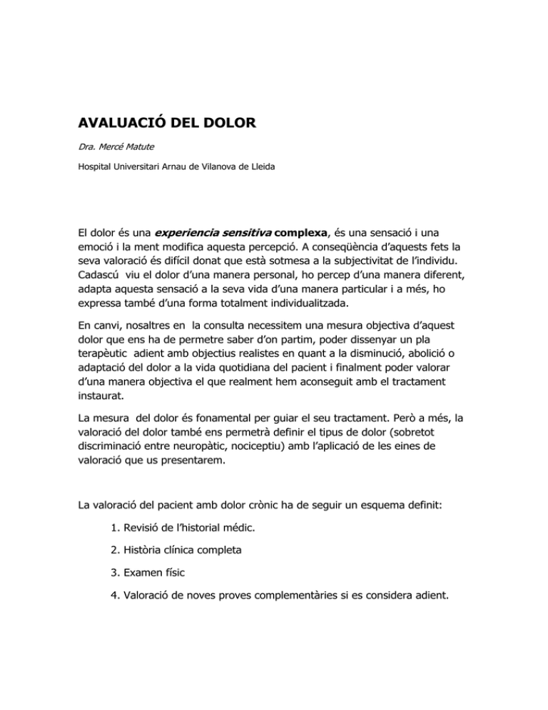 Avaluaci del dolor