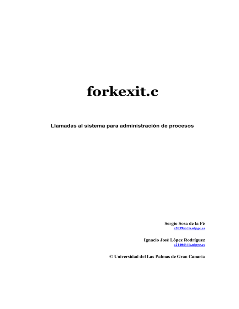 Fork Exit Wait Pdf