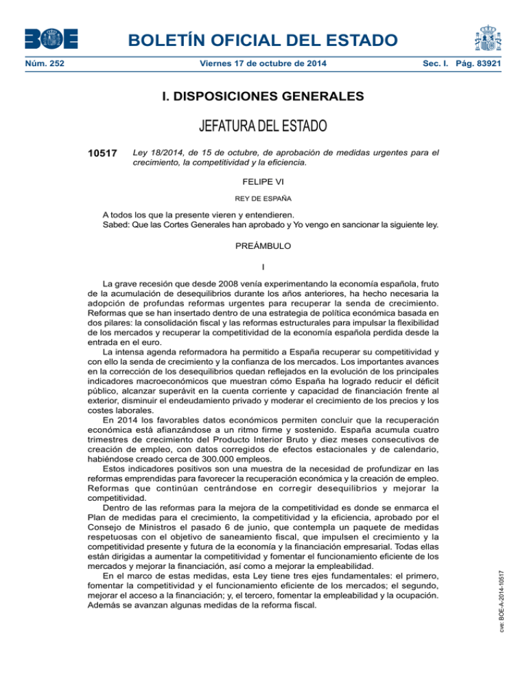 La Ley 18/2014