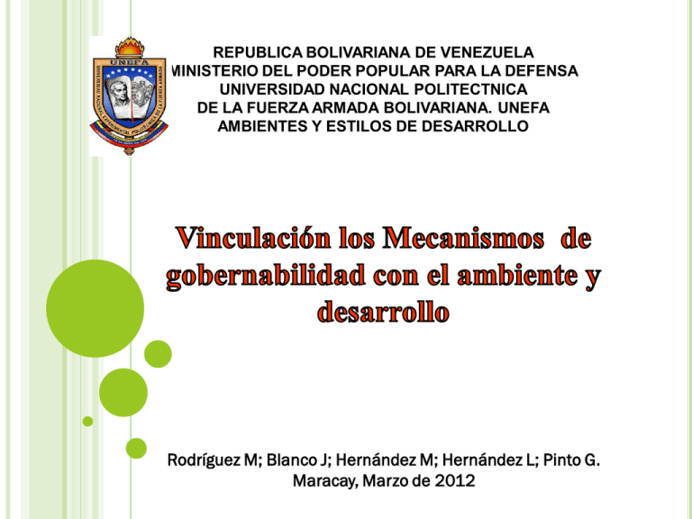 Vinculacion de los mecanismos de gubernabilidad