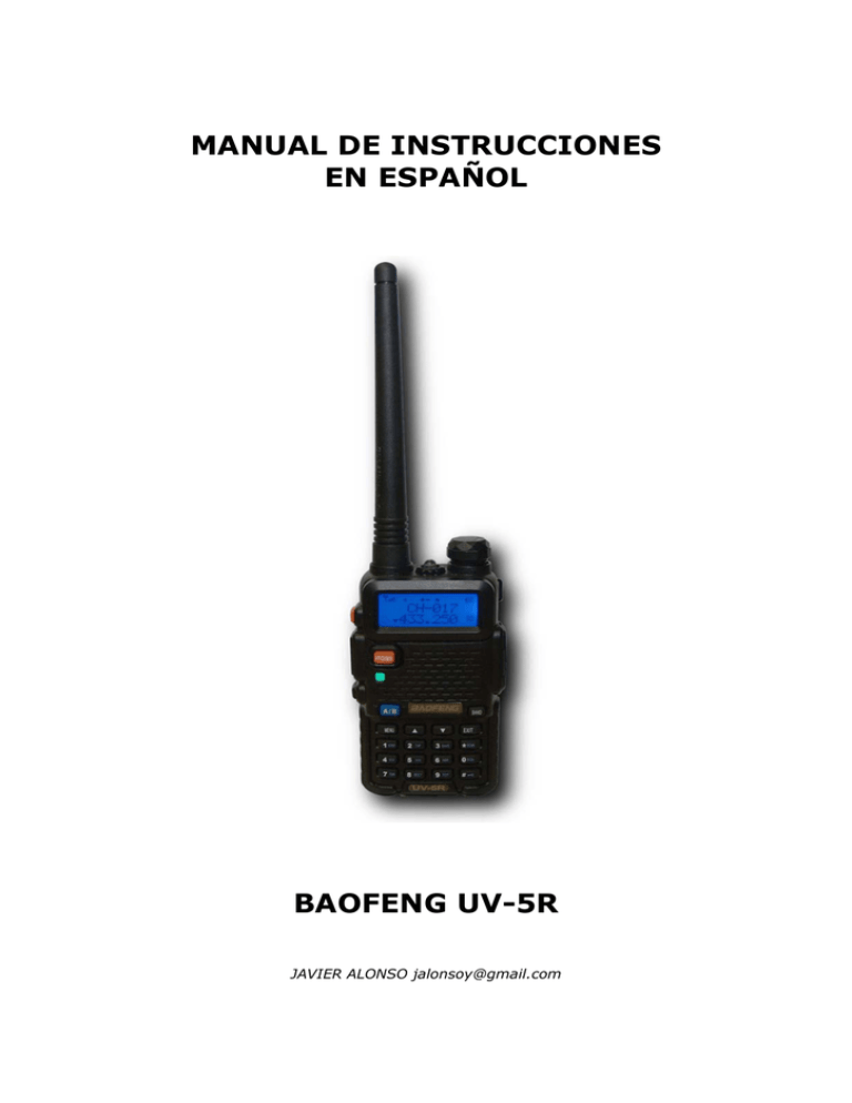 Manual Baofeng UV-5R: Instrucciones en Español