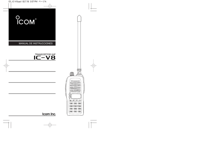 Manual Icom IC-v8 Esp
