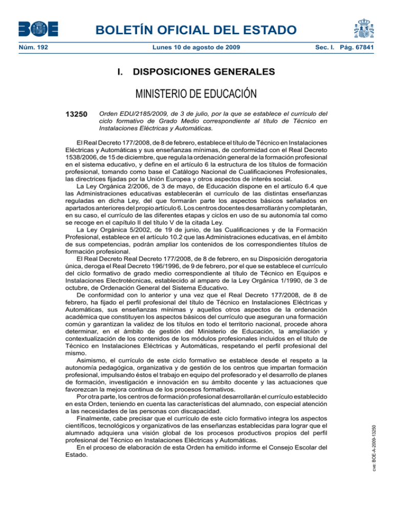 T cnico en Instalaciones El ctricas y Autom ticas