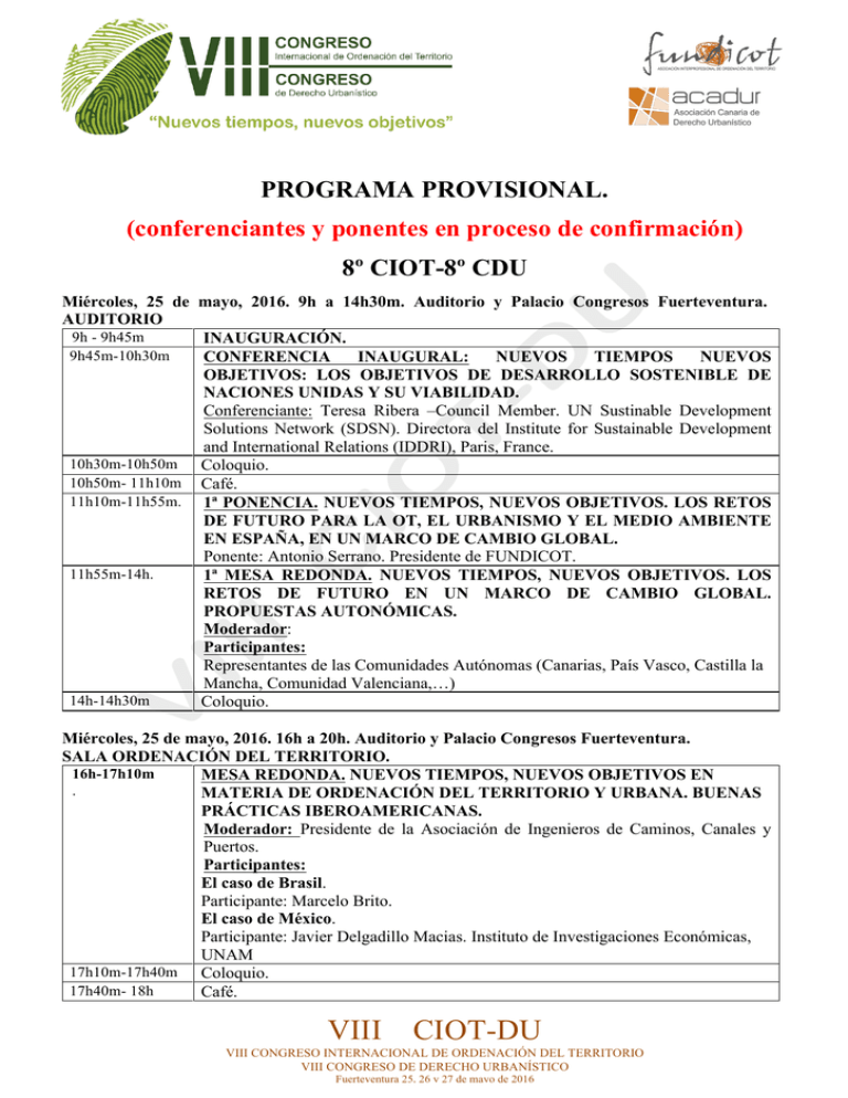 Programa 8º CIOT