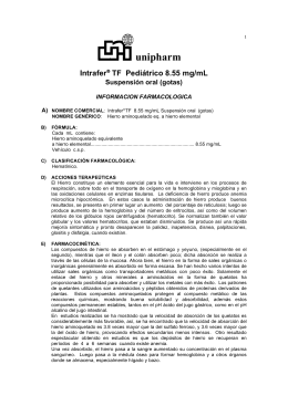unipharm Intrafer TF 500 Suspensión oral