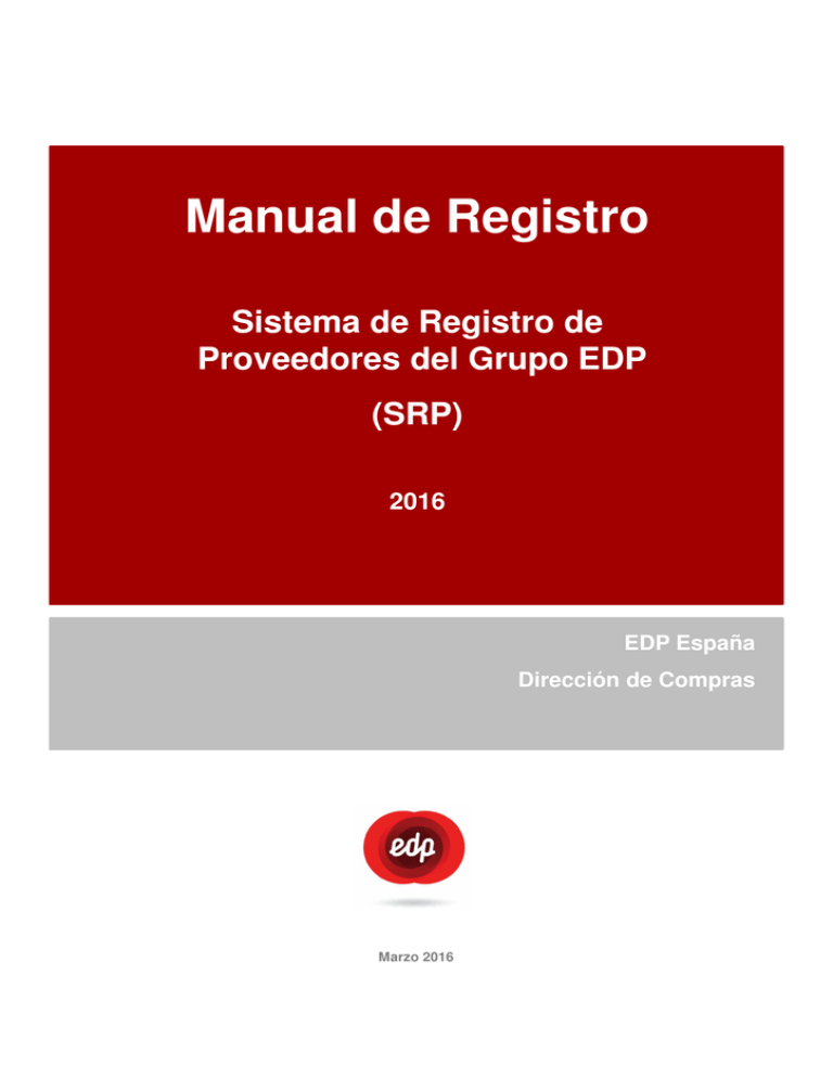 Manual de apoyo para el registro de proveedores