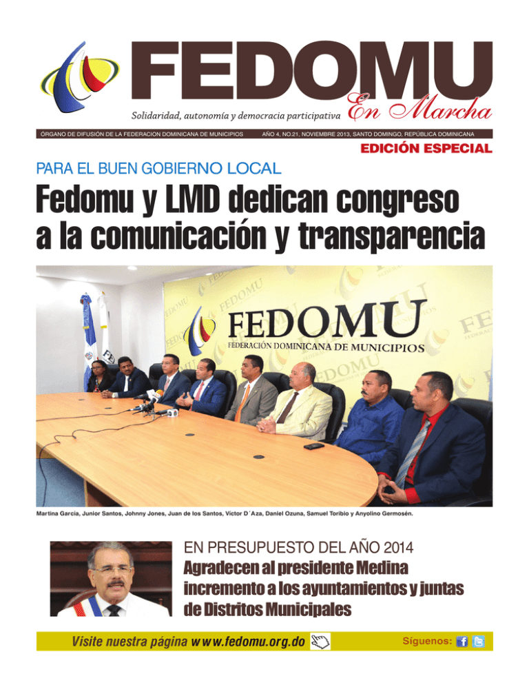 FEDOMU en Marcha Edición Especial noviembre 2013