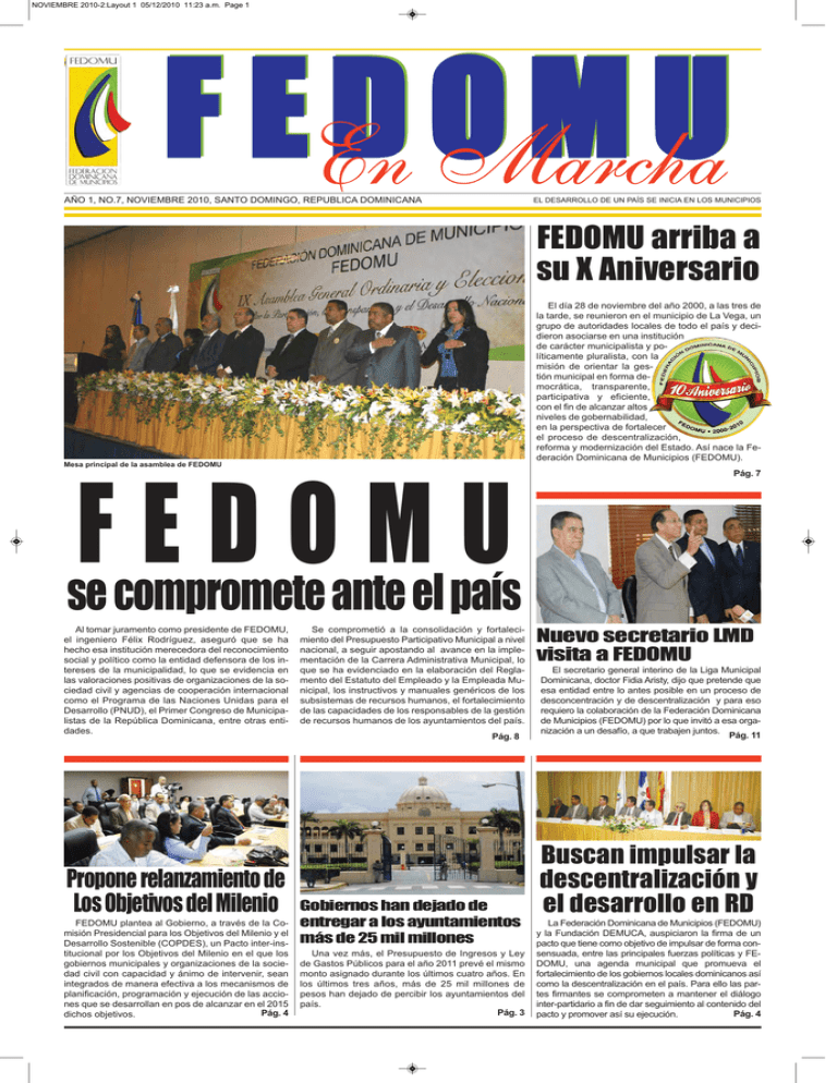 FEDOMU en Marcha noviembre 2010