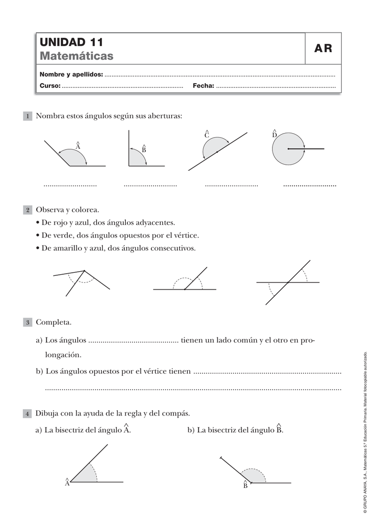 UNIDAD 11 A R Matemáticas