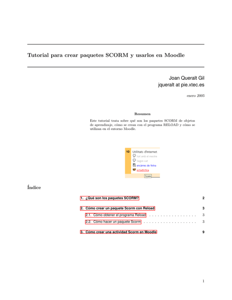 Crear Paquete SCORM y Usarlo Moodle