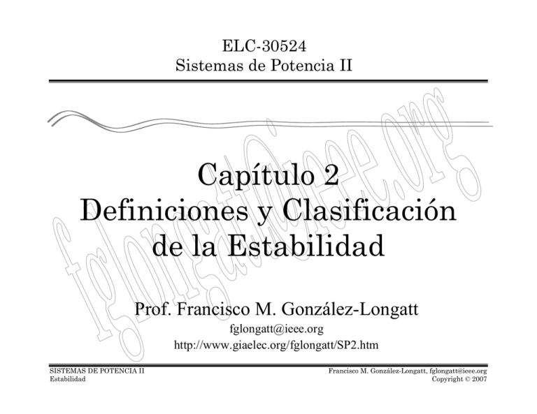 Estabilidad: Definición y Clasificación