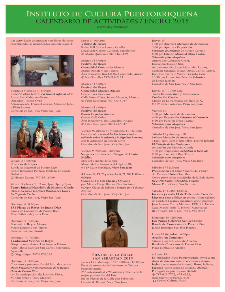 Calendario ICP Enero 2015