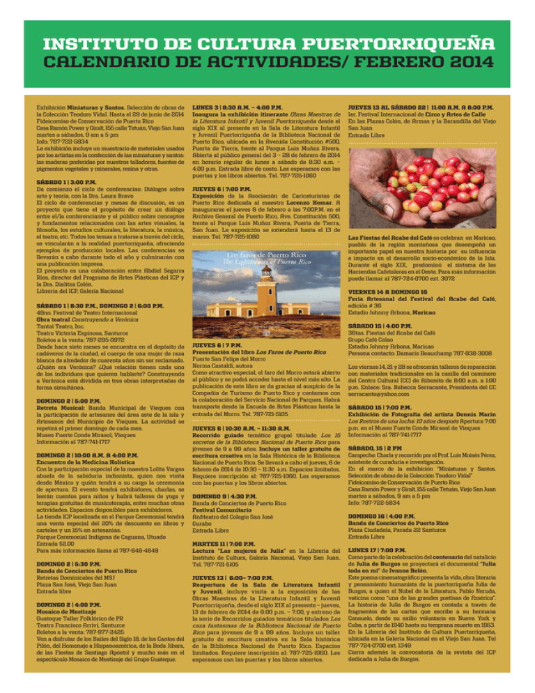 Calendario Febrero 2014