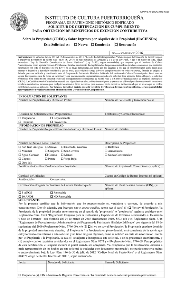 SOLICITUD DE CERTIFICACIÓN DE CUMPLIMIENTO PARA OBTENCIÓN DE BENEFICIOS ...