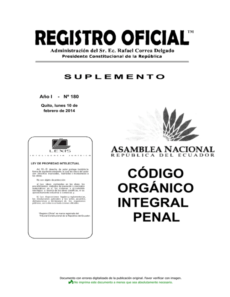 Código orgánico integral penal