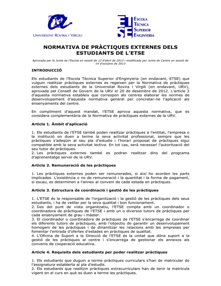 Normativa de Pr ctiques Externes