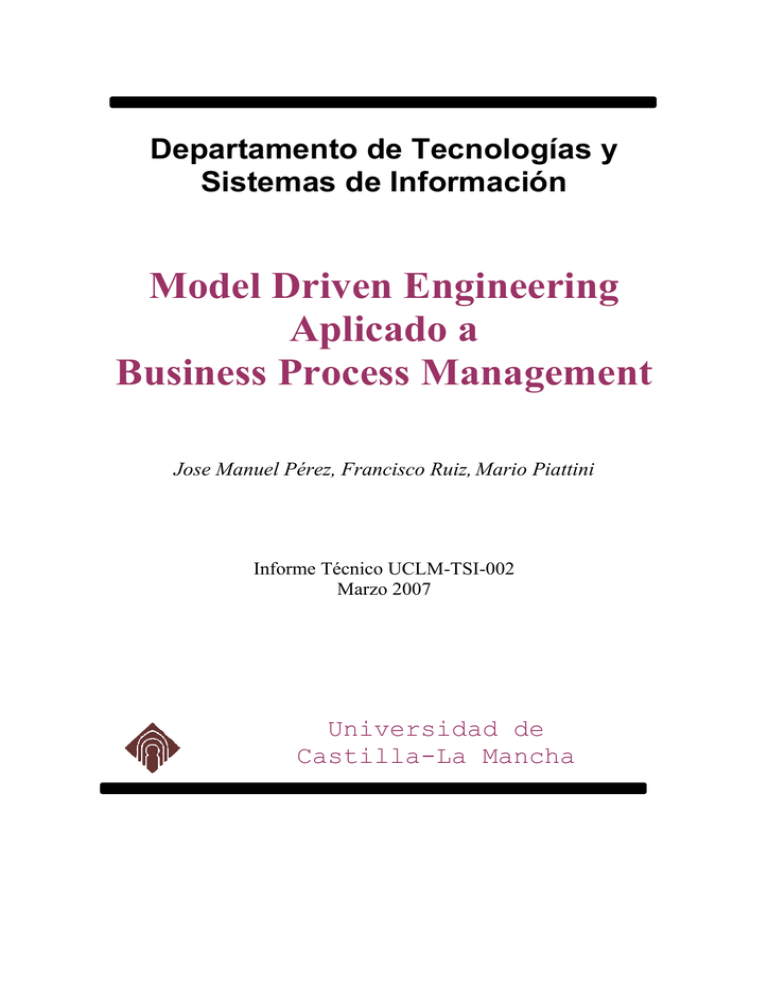 Model Driven Engineering Aplicado a Business Process Management