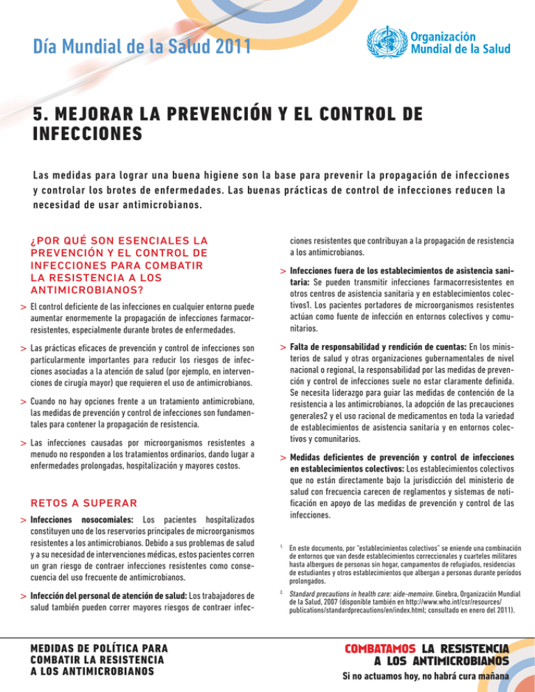 5 Mejorar La Prevención Y En Control De Infecciones Pdf 508kb
