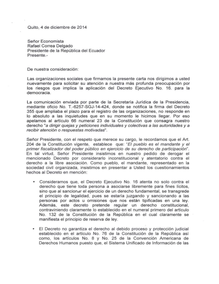 Adjuntamos copia de la carta