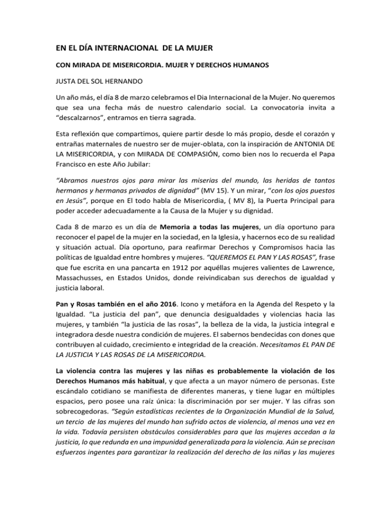 Texto del Día Internacional de la Mujer
