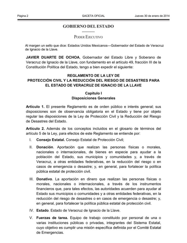 23. REGLAMENTO DE LA LEY DE PROTECCION CIVIL