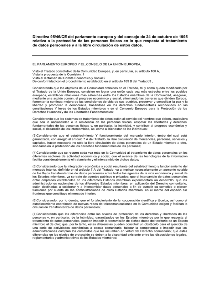 Directiva Europea 15/96