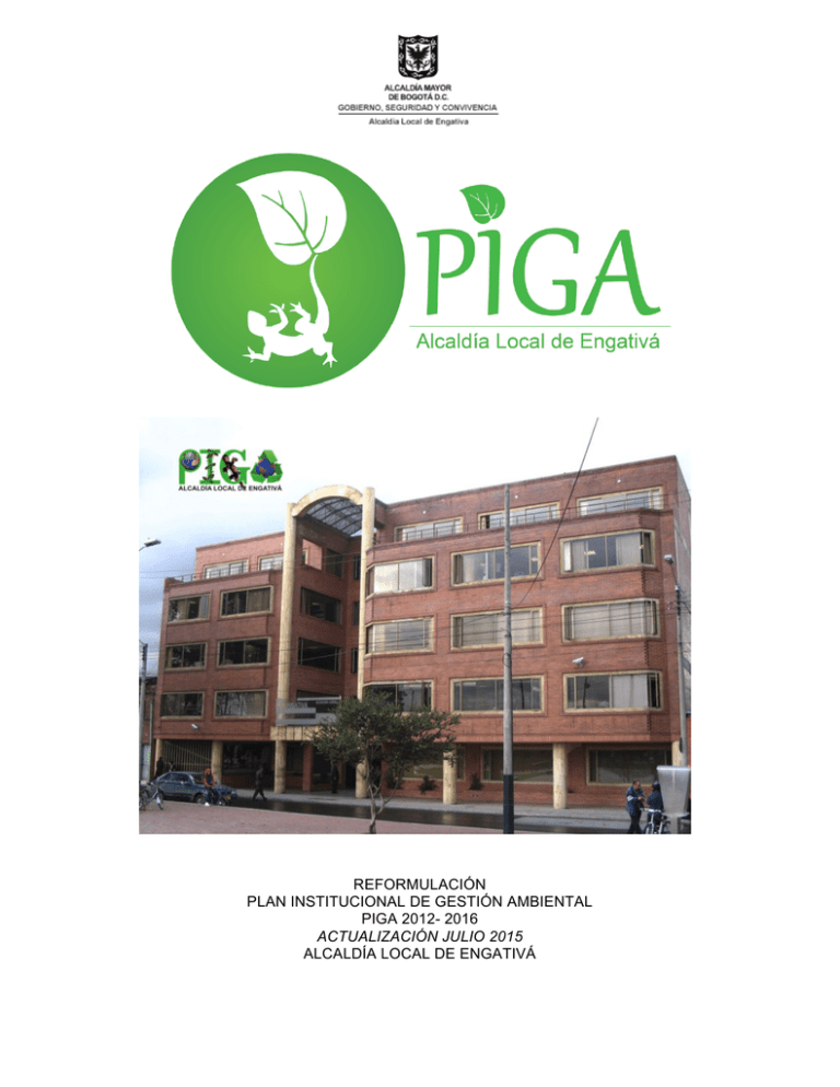 PIGA 2012-2016 Alcaldia Local de Engativa