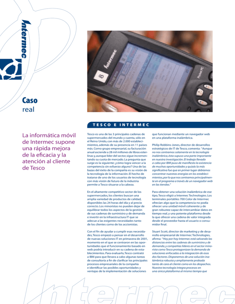 Caso real La informática móvil