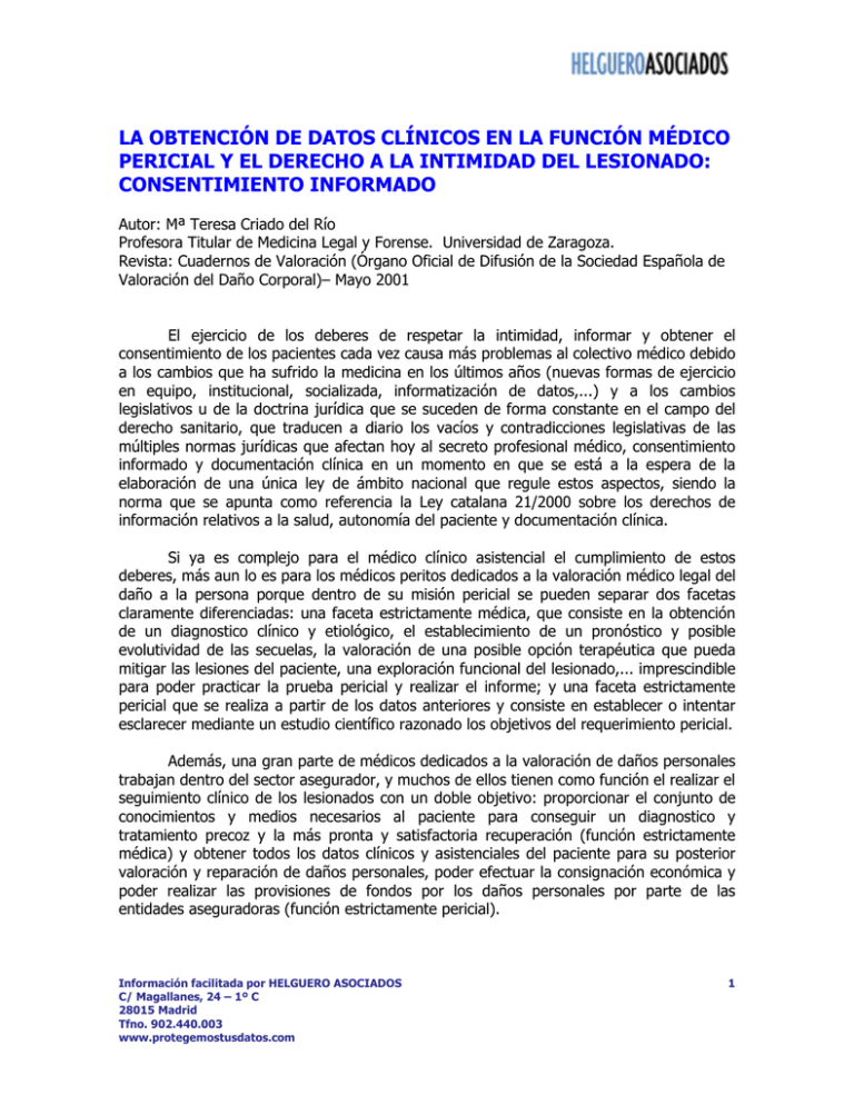 LA OBTENCIÓN DE DATOS CLÍNICOS EN LA FUNCIÓN MÉDICO