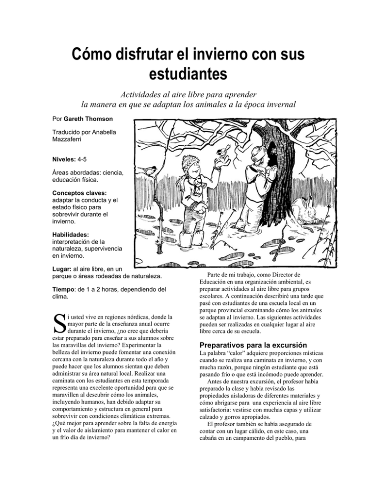 Como disfrutar el invierno en clase