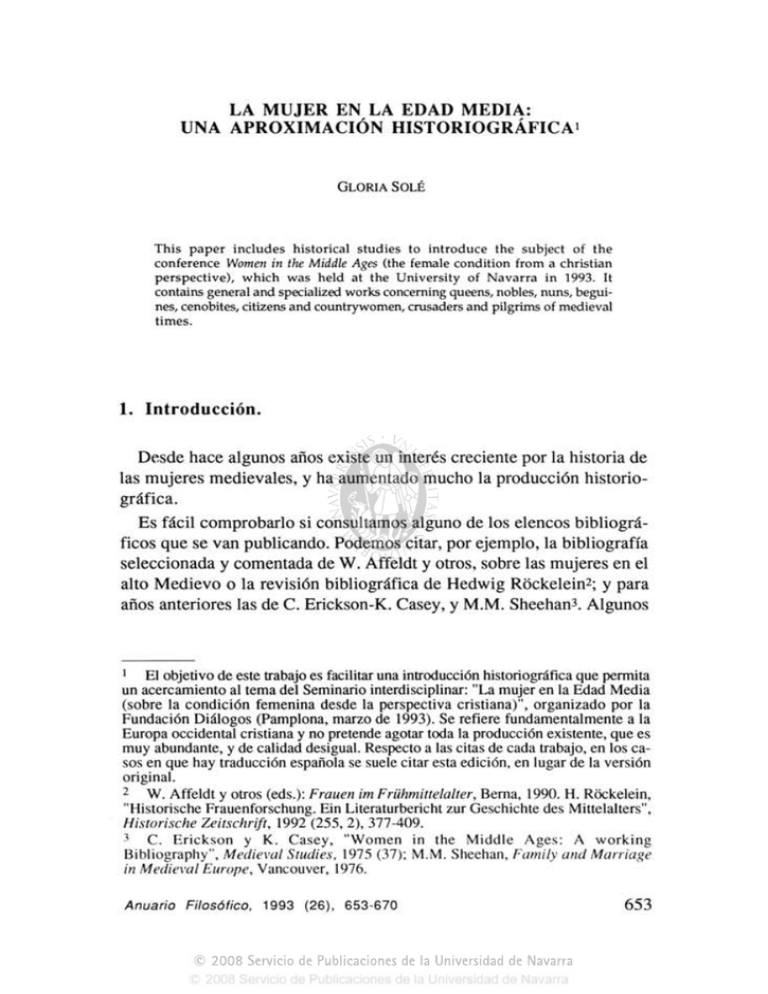 LA MUJER EN LA EDAD MEDIA