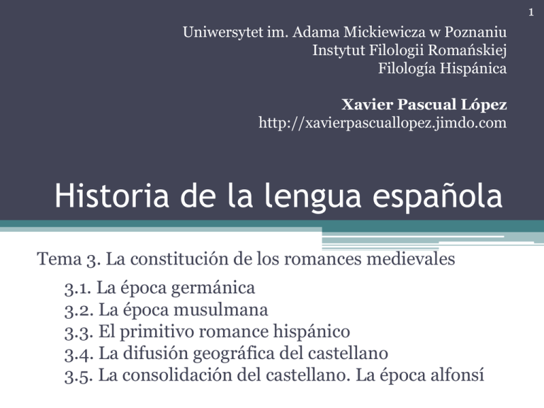 historia lengua espanola tema 3cr
